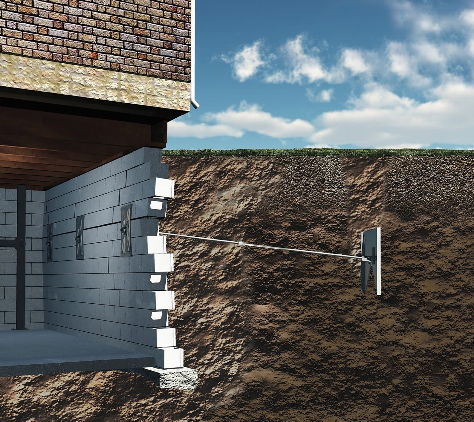 Wall Anchors - Bowed Wall Repair - SafeBasements of Minnesota, Inc