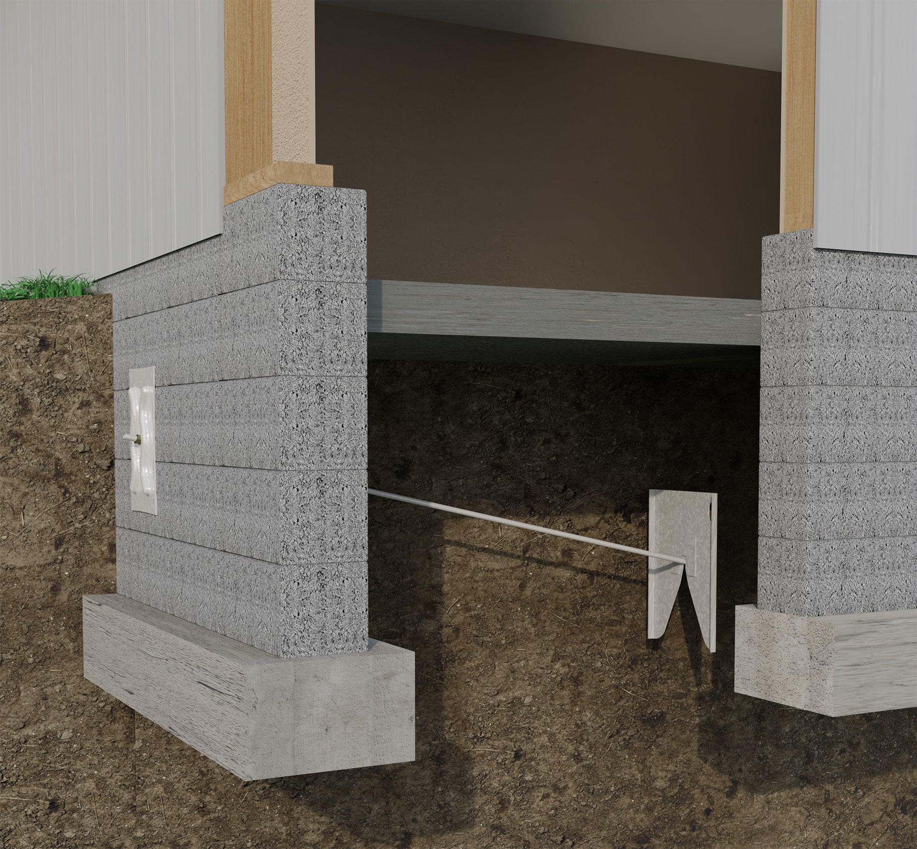 Wall Anchors - Bowed Wall Repair - SafeBasements of Minnesota, Inc